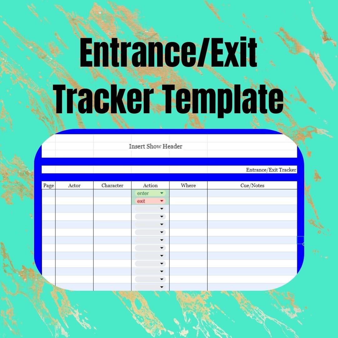Entrance/exit Tracker Template - Etsy