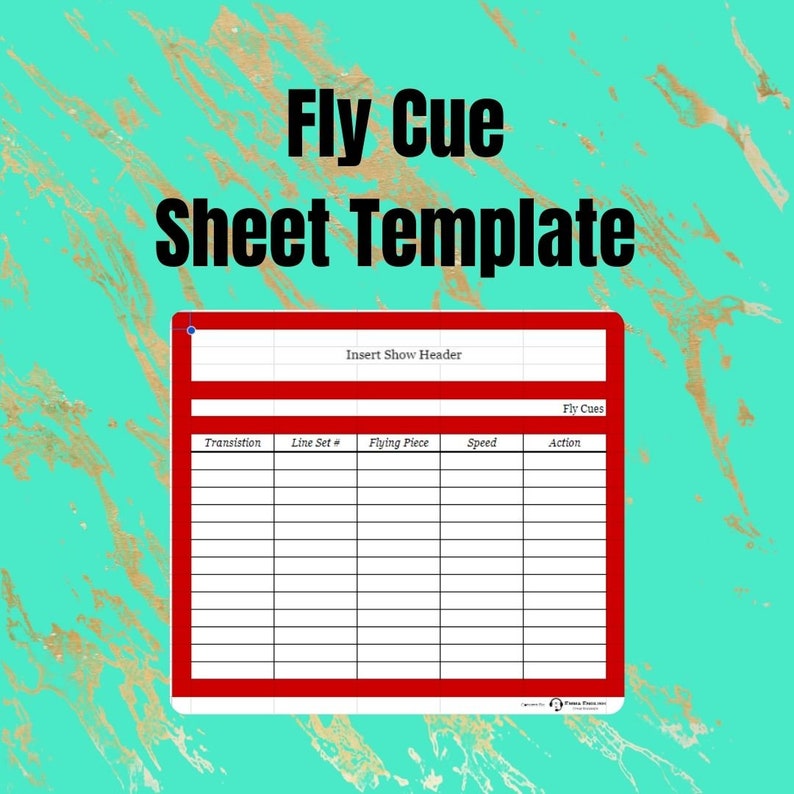 Fly Cue Sheet Template - Etsy