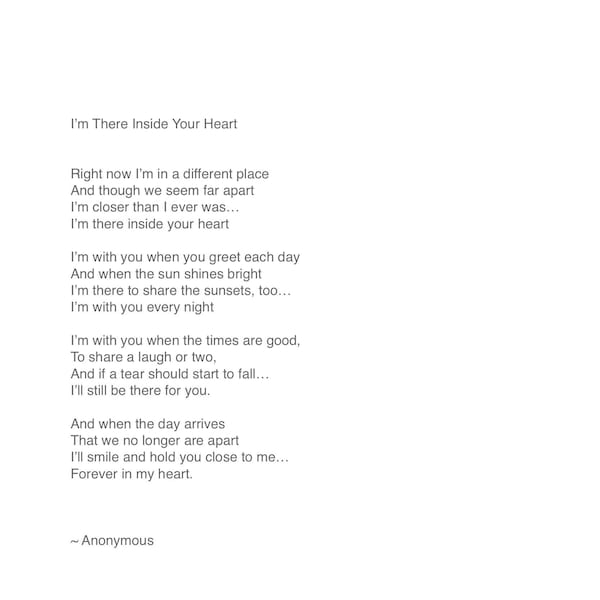 Poem I'm Here Inside Your Heart - Etsy