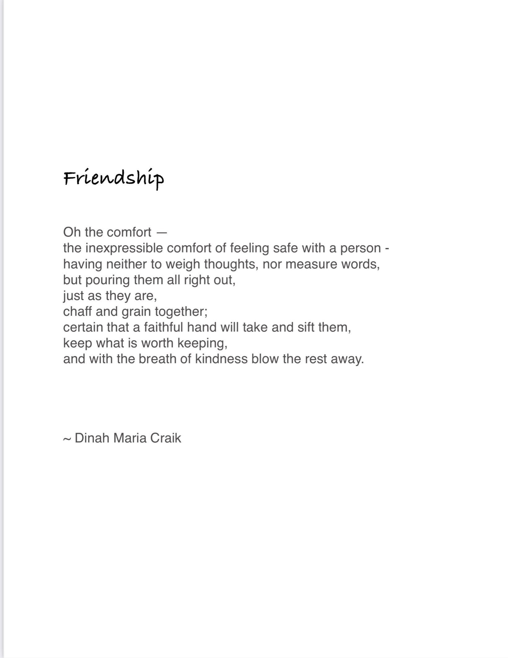 Friendship Poem PDF - Etsy