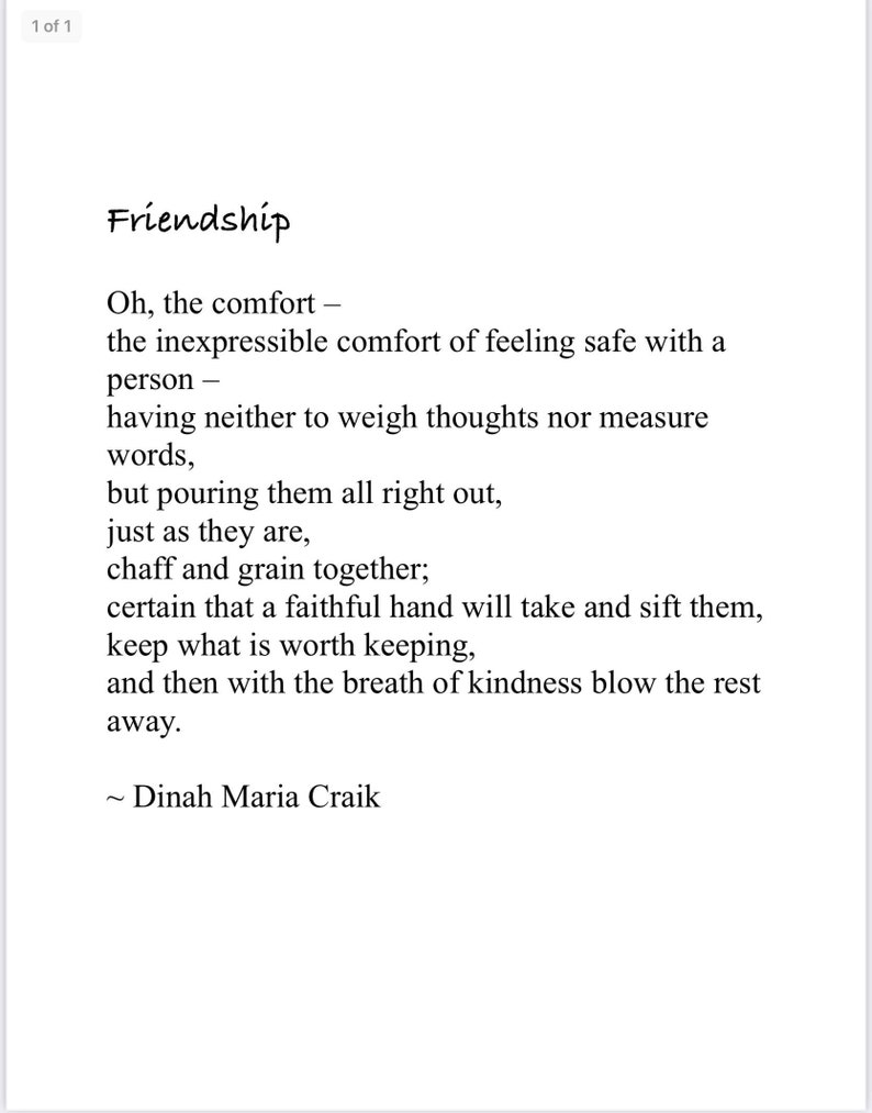 Friendship PDF Download - Etsy