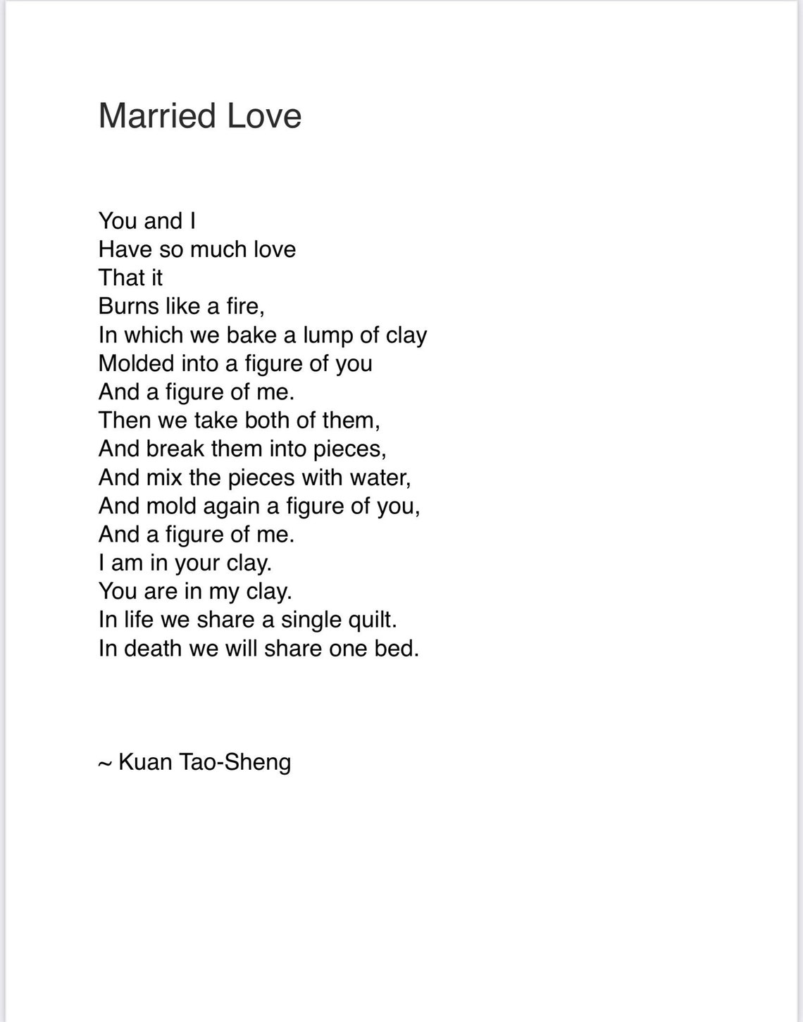 Married Love Poem PDF Download - Etsy