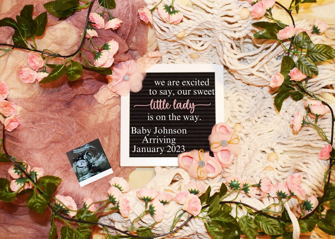 It's a Girl Announcement Digital Editable- Announcement Baby Girl ...