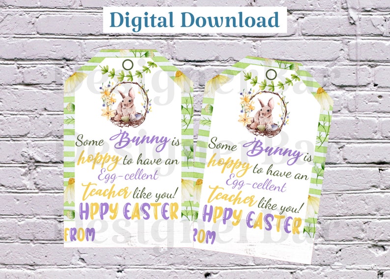 Easter Teacher Appreciation Gift Tag-some Bunny is Happy Easter Basket ...
