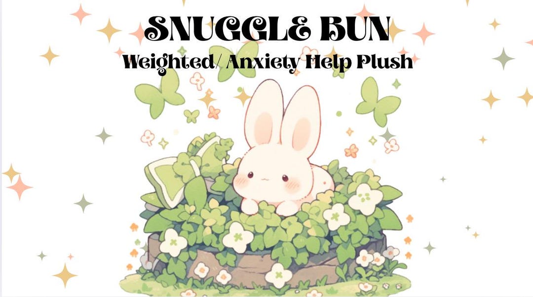 Snuggle Bun / Anxiety /weighted Crochet Plush/free Fast Shipping /cute ...