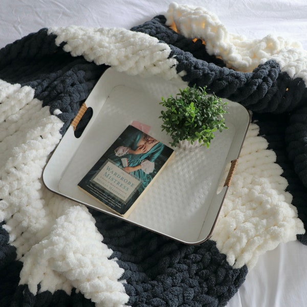 Hand Knit Throw - Etsy