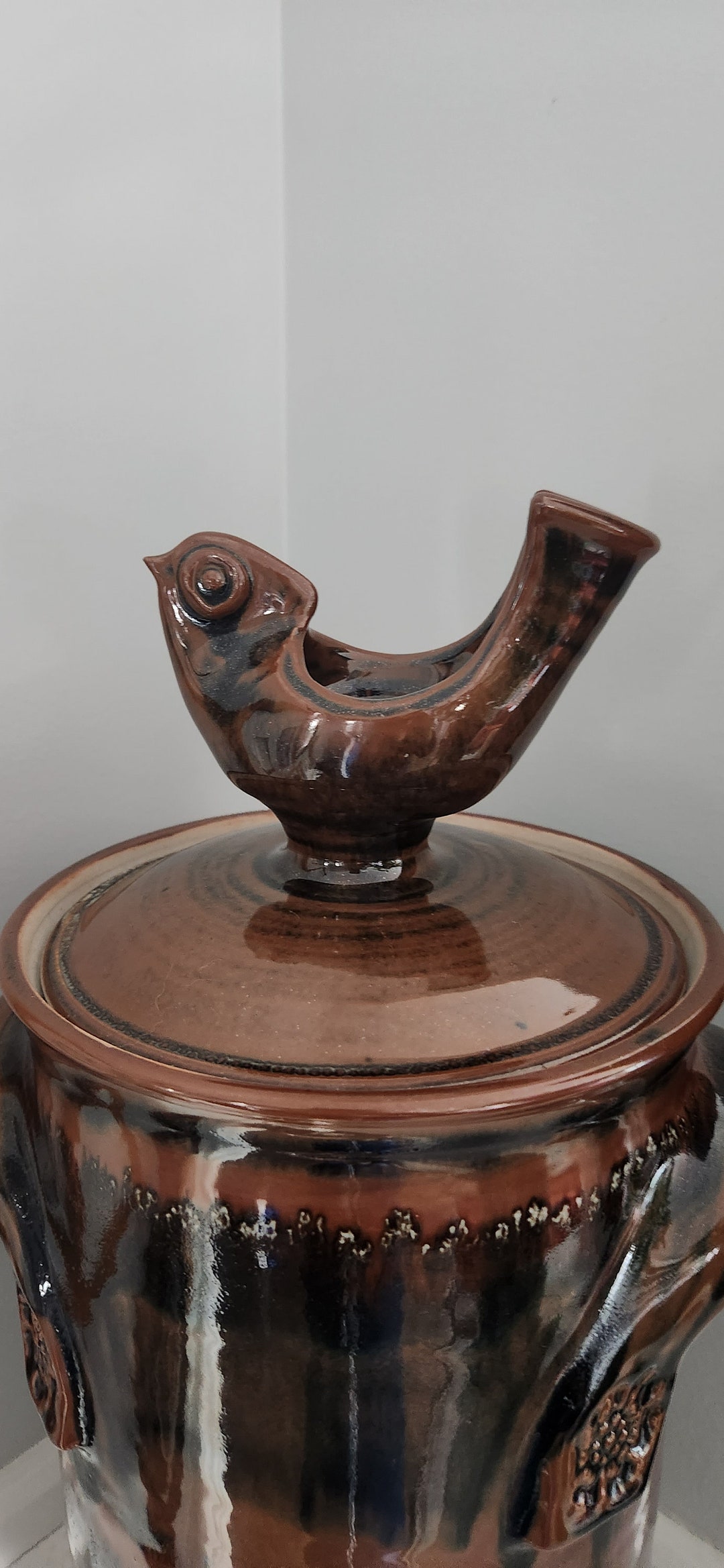 Robin Hopper Large Rum Pot With Tenmoku Glaze - Etsy