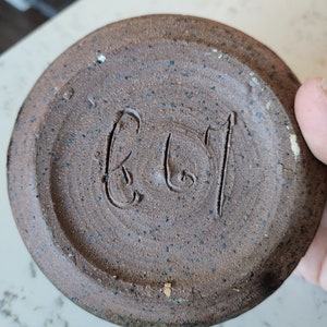 Signed EK 1967 Studio Pottery Low Vase - Etsy