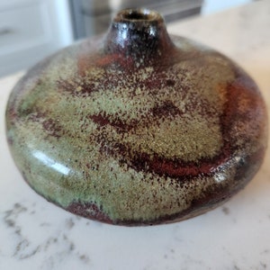 Signed EK 1967 Studio Pottery Low Vase - Etsy