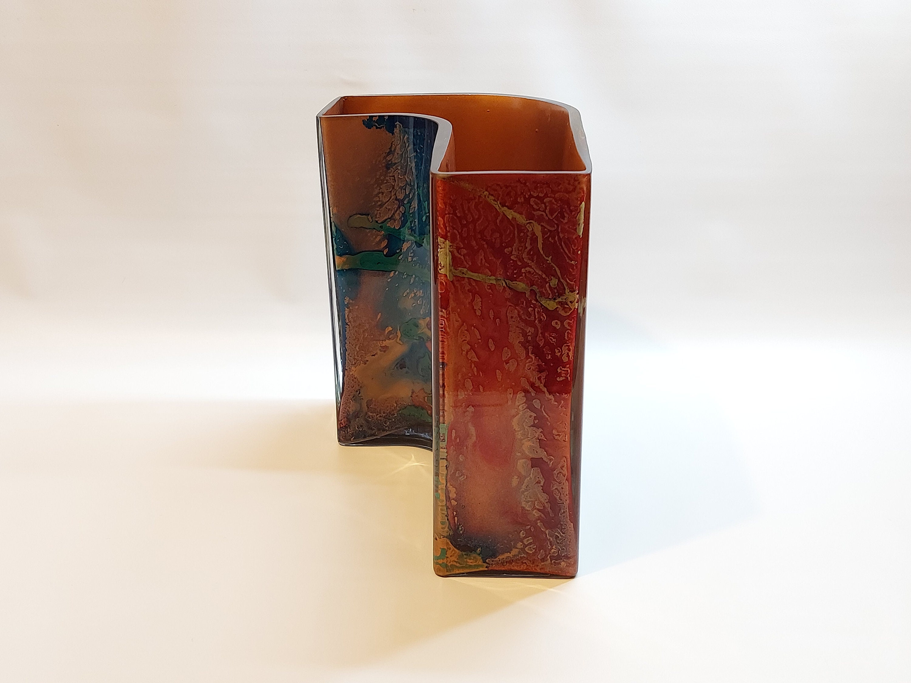Robert Nisley Signed Reverse Painted Vase #222, 2000's - Etsy