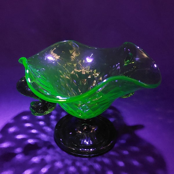 Uranium Glass Dolphin - Etsy