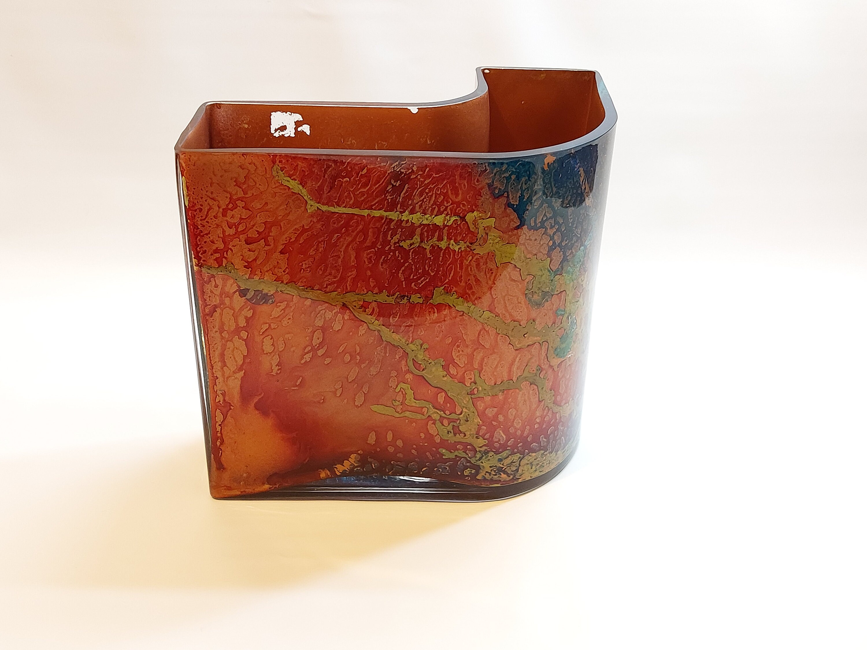Robert Nisley Signed Reverse Painted Vase #222, 2000's - Etsy