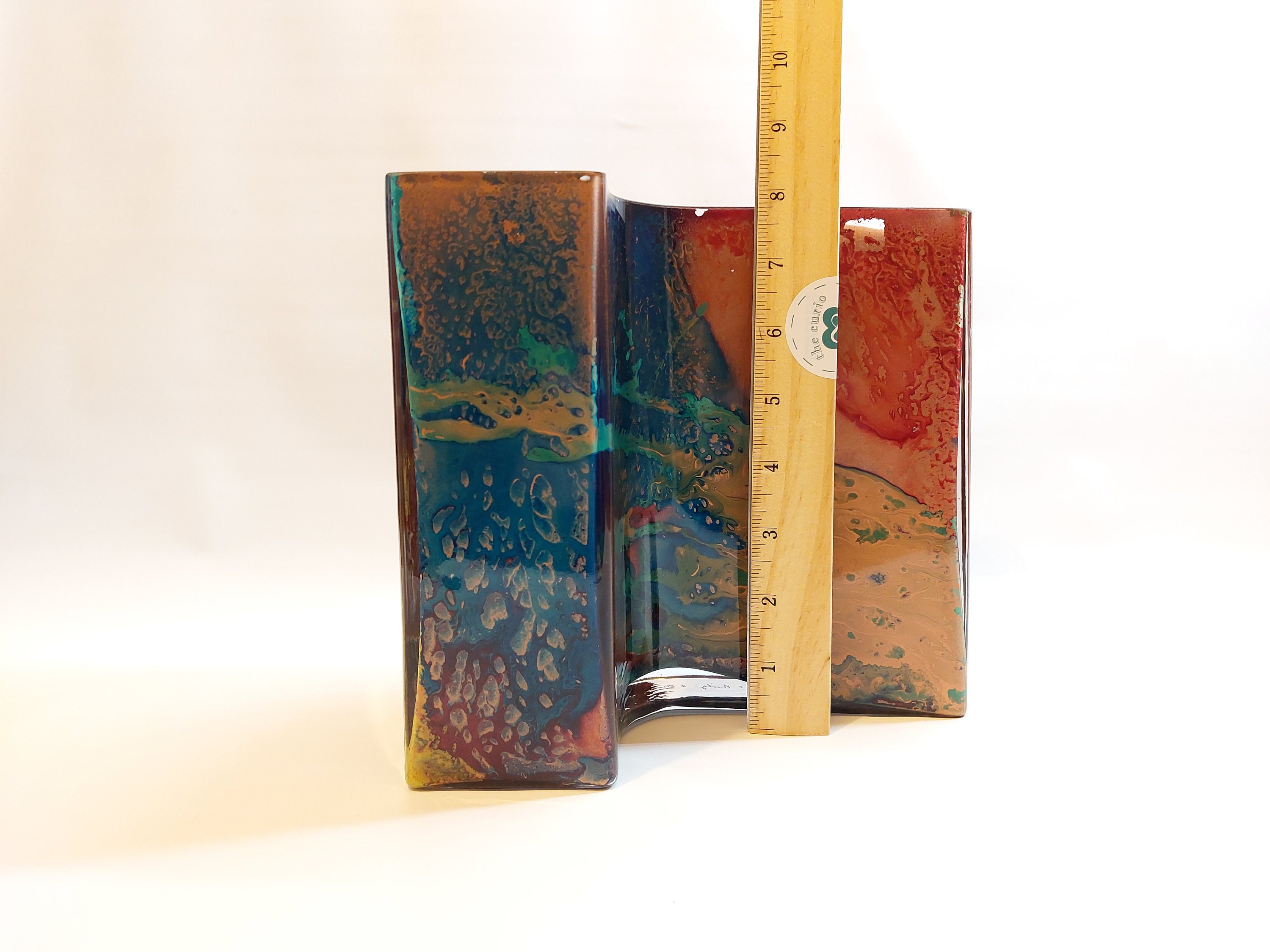 Robert Nisley Signed Reverse Painted Vase #222, 2000's - Etsy