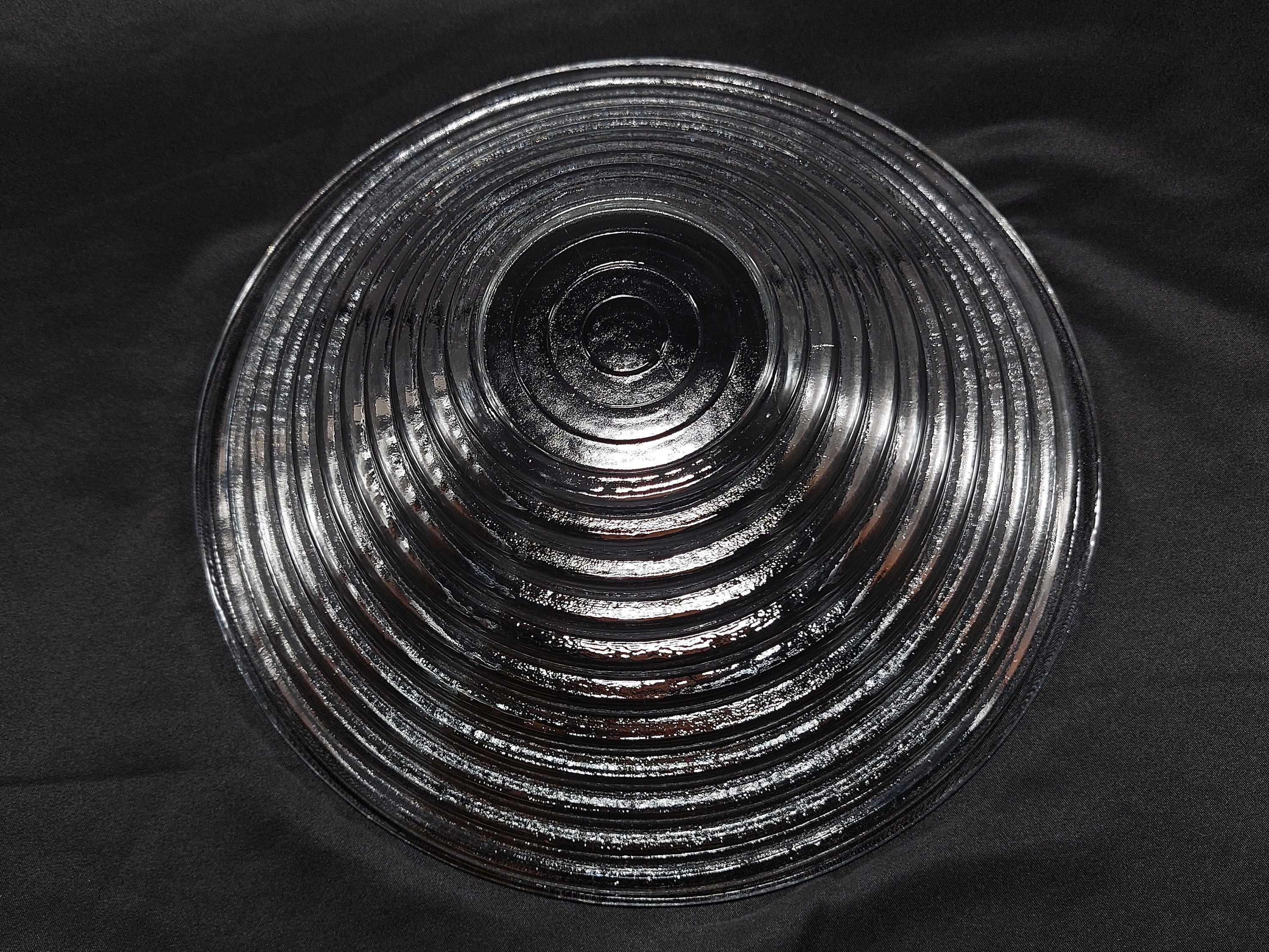 Pilgrim Glass Company Concentric Circle Serving Bowl Mid-century - Etsy