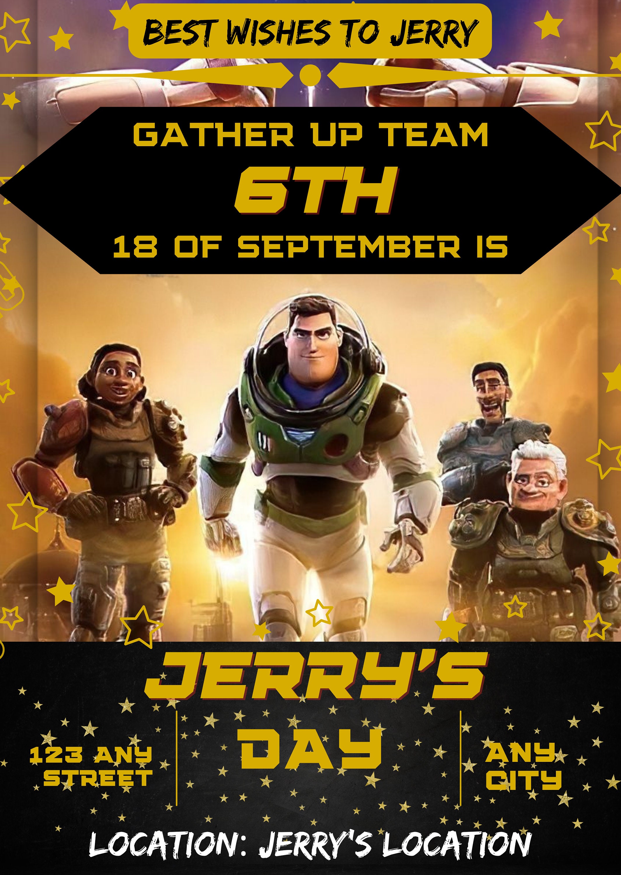 Buzz Lightyear Invitation, Buzz Birthday Invitation, Buzz Lightyear ...