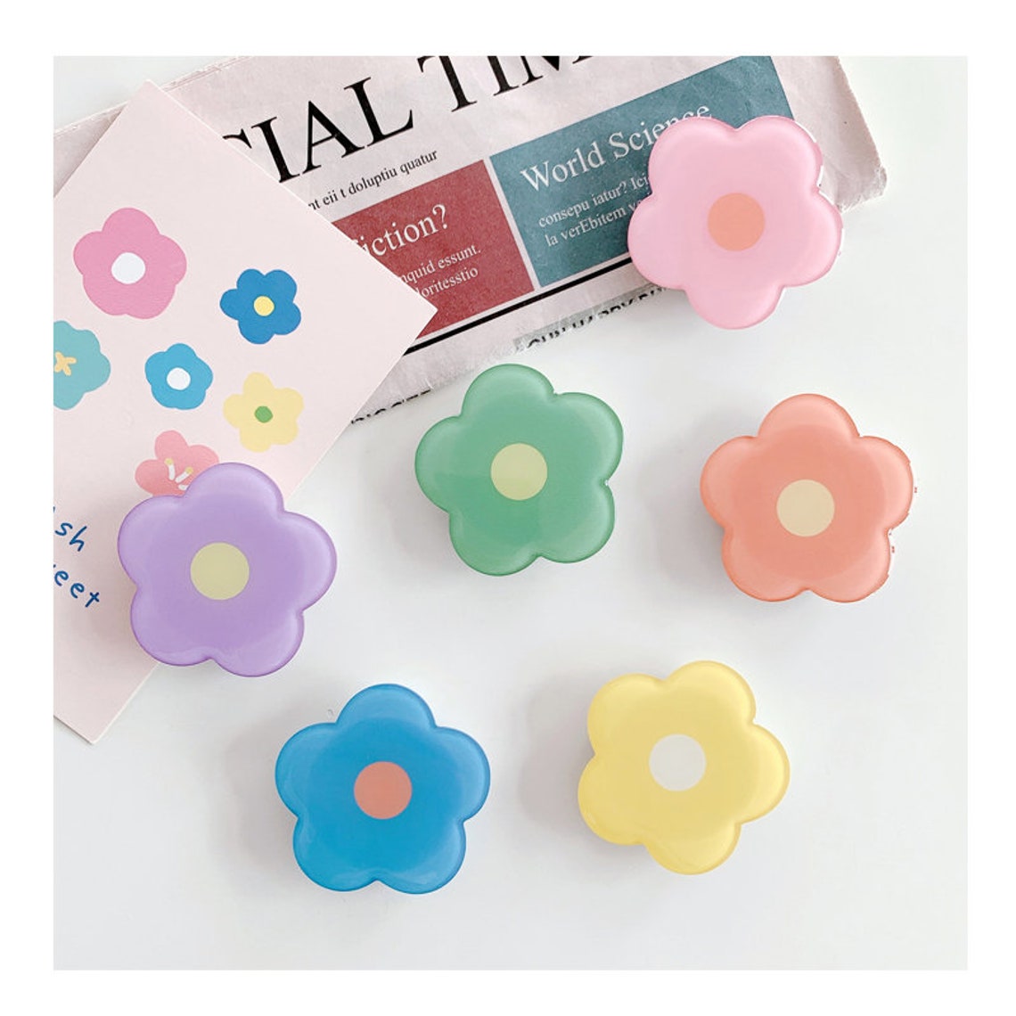 Flower Griptok / Phone Stand Trendy and Cute Perfect for - Etsy