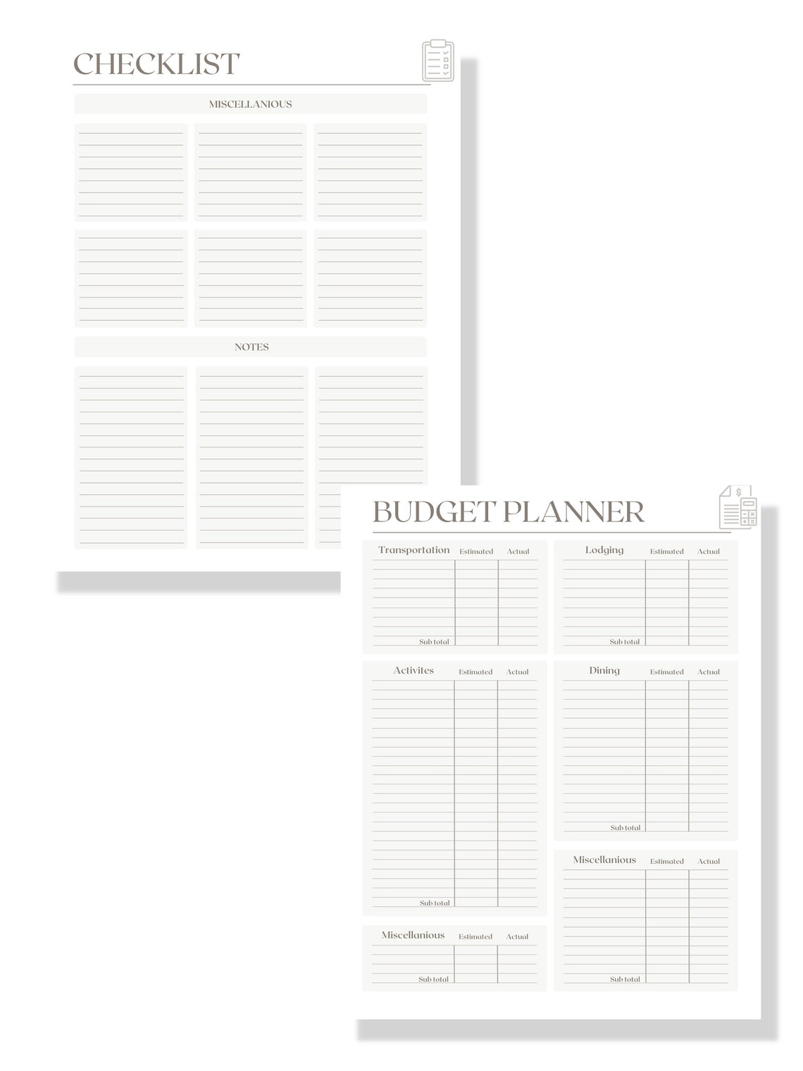 Complete Printable Domestic Travel Planner | Travel Itinerary Organizer ...
