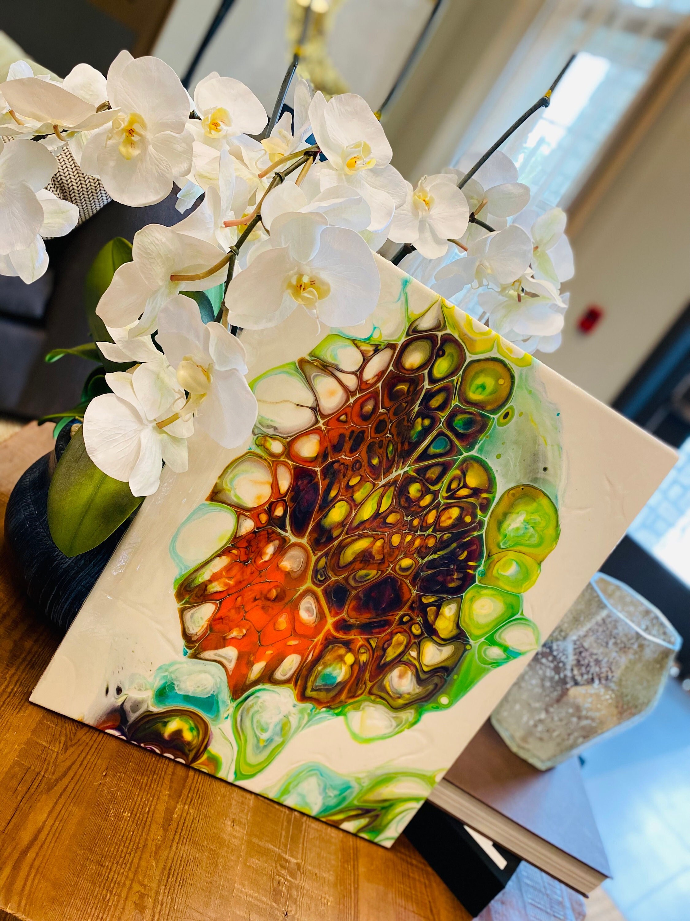 White/color Abstract Art on Canvas - Etsy