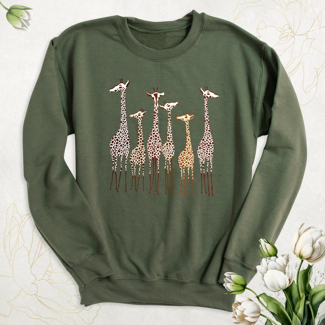 Giraffe Sweatshirt, Animal Lover Hoodie, Safari Sweatshirt, Funny ...