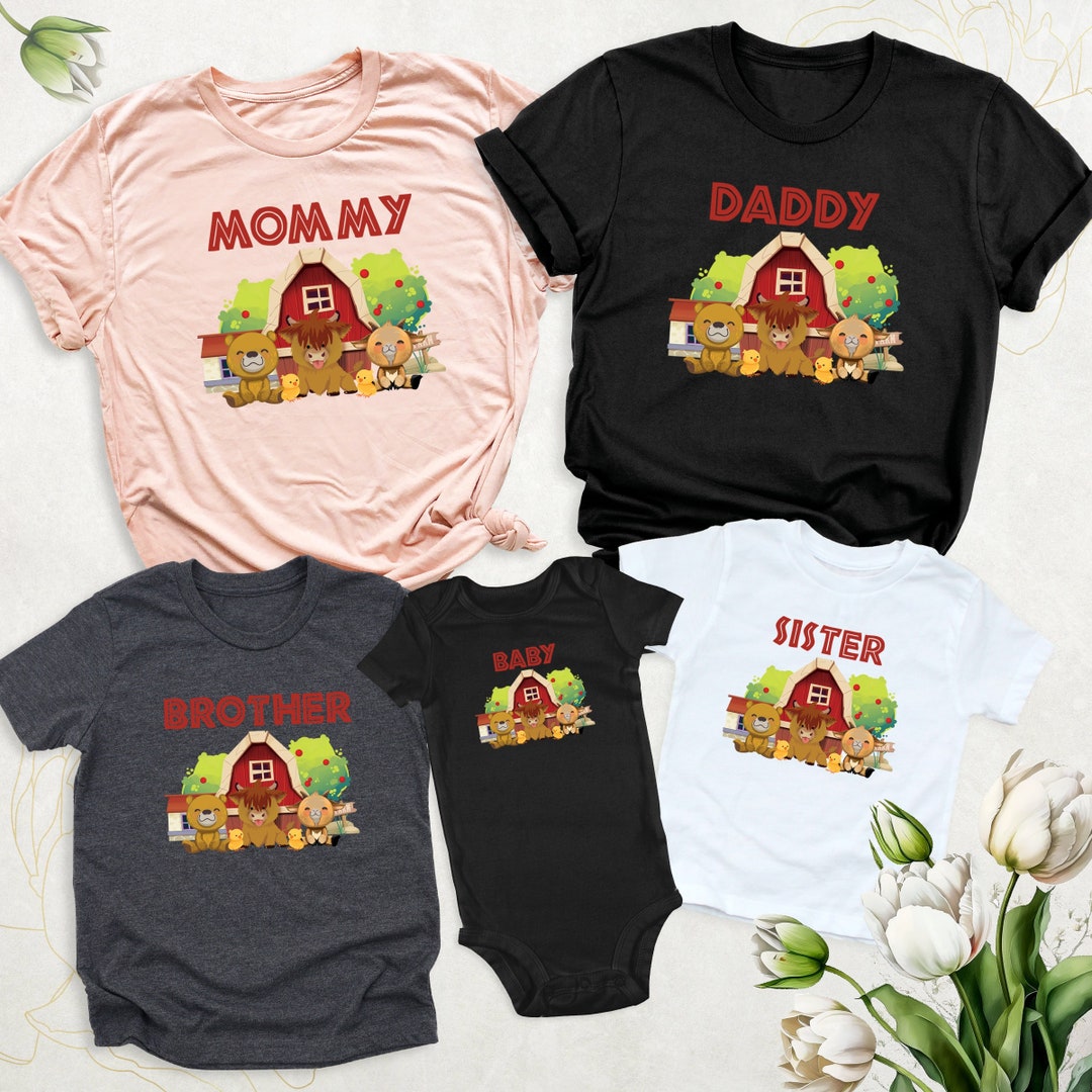 Family Farm Birthday Shirts, Personalized Farm Family Matching Shirt ...