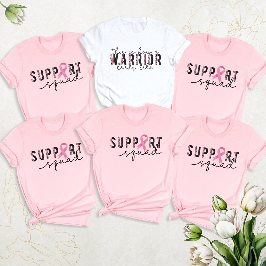 Breast Cancer Awareness Support Squad Shirt, Breast Cancer Warrior ...