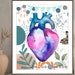 Science Print, Heart Printable, Watercolor Abstract, Science Poster ...