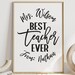 Teacher Name Sign Printable, Custom Digital Print, Teacher Custom Name ...
