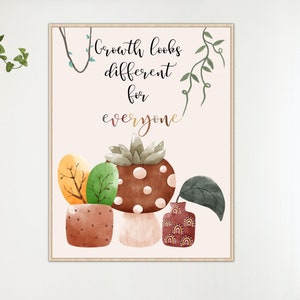 Growth Poster, Counseling Poster, Classroom Poster, Kids Room Boho ...