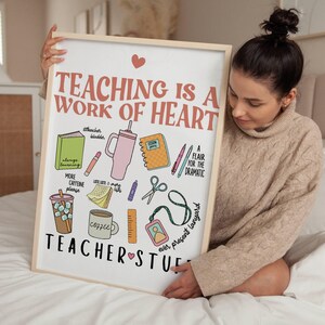 Teacher Wall Art Office Room Decor Teacher Gift Teacher Desk Decor ...