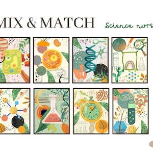 Science Nursery Wall Prints, Boho Nursery Prints, Biology Classroom ...