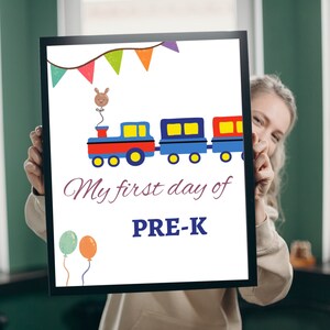 My First Day of Pre-k Sign Printable First Day Sign, Pre Kindergarten ...