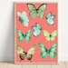 Butterflies Print, Boho Printable Art, Girl's Room Decor, Girl Nursery ...
