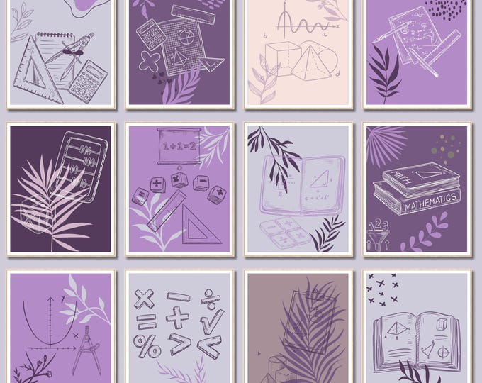 18 MATHS CLASSROOM POSTERS | Math Teacher Class Classroom Decor ...