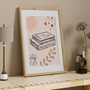 Math Printable Posters Math Bulletin Board Kit Math Boho Wall Art Set ...