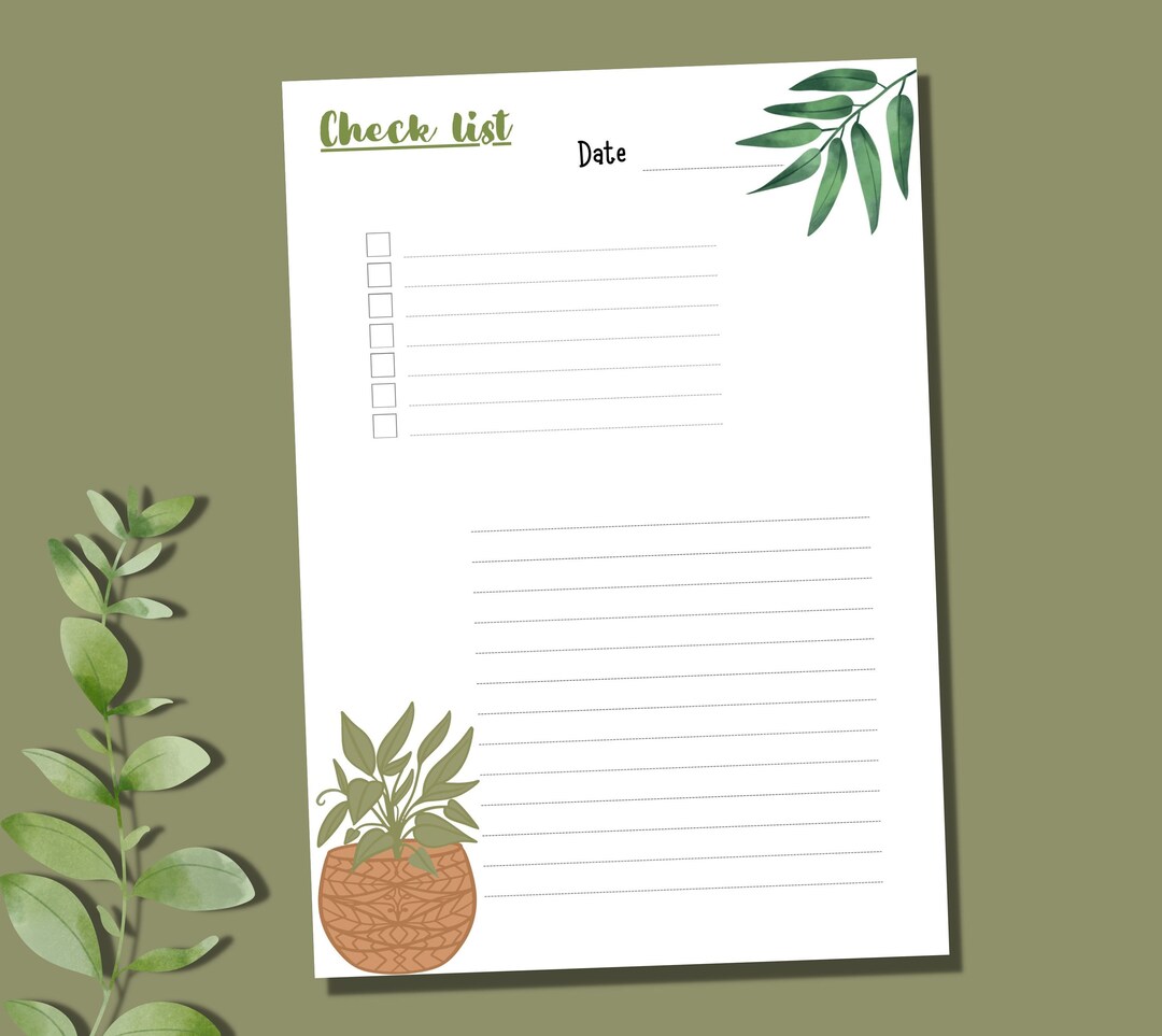 Check List Printable to Do List Goodnotes Instant Download Minimalist ...