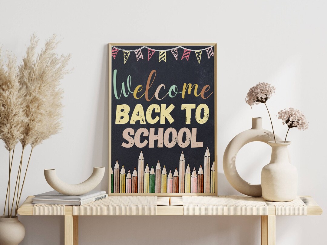 Welcome Back to School Sign Back to School Bulletin Board Sign New ...