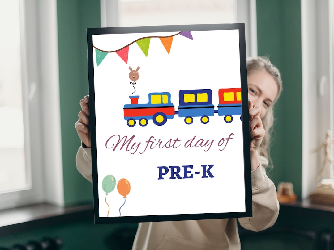 My First Day of Pre-k Sign Printable First Day Sign, Pre Kindergarten ...