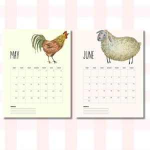 2024 Printable Calendar Preschool Calendar Children's - Etsy