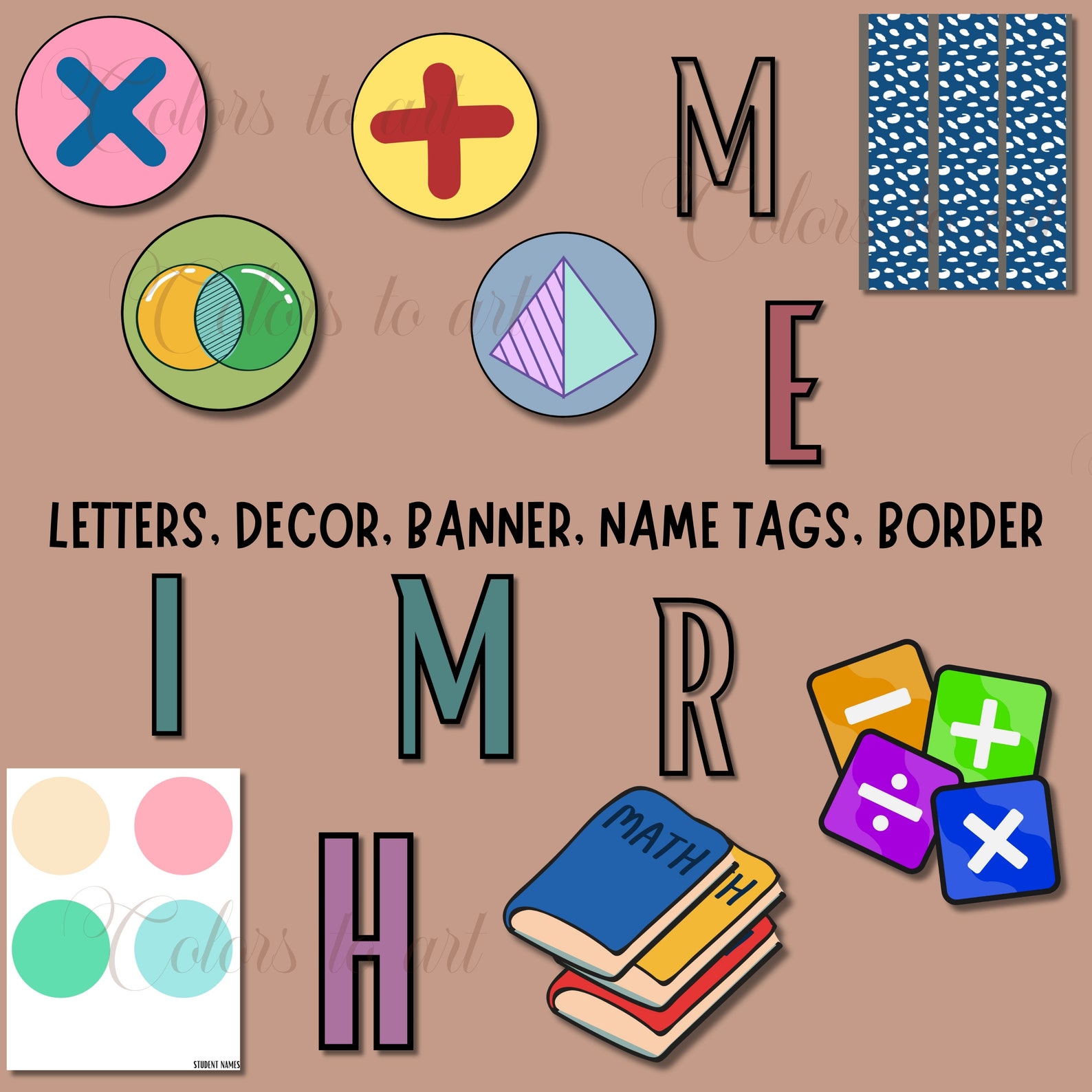 Math Bulletin Board Kit Mathematics Bulletin Board Kit Math Class Back ...