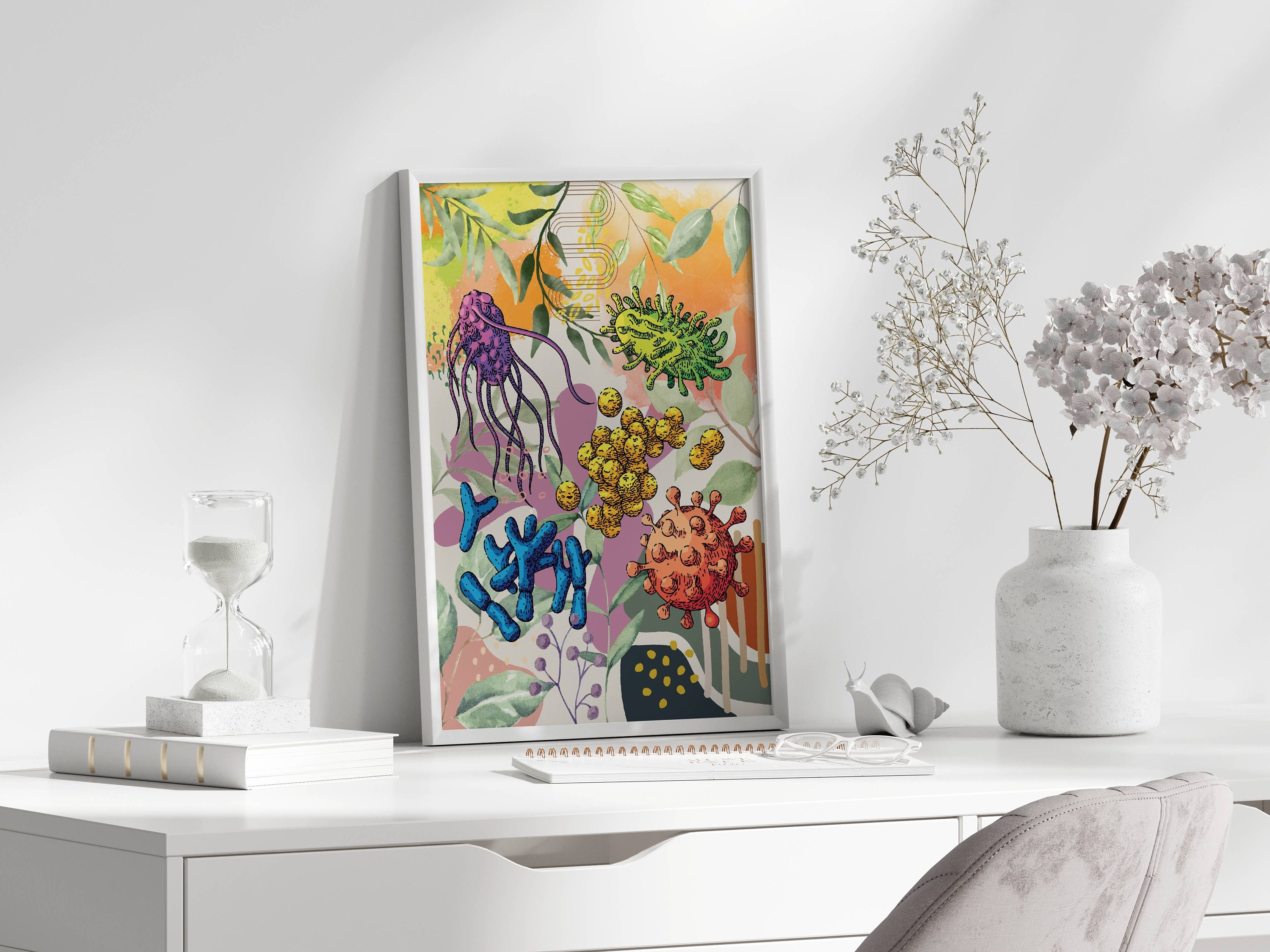 Science Poster Microbiology Poster Microbiology Art Bacteria Types ...