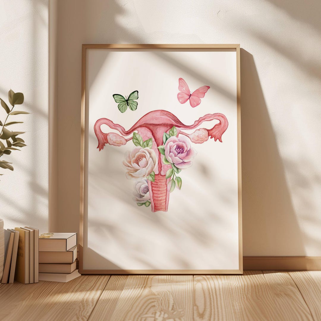 Uterus Anatomy Print Midwife Gift Female Reproductive System ...