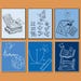 Math Classroom Poster Set Math Teacher Gift Blue Classroom Decor ...