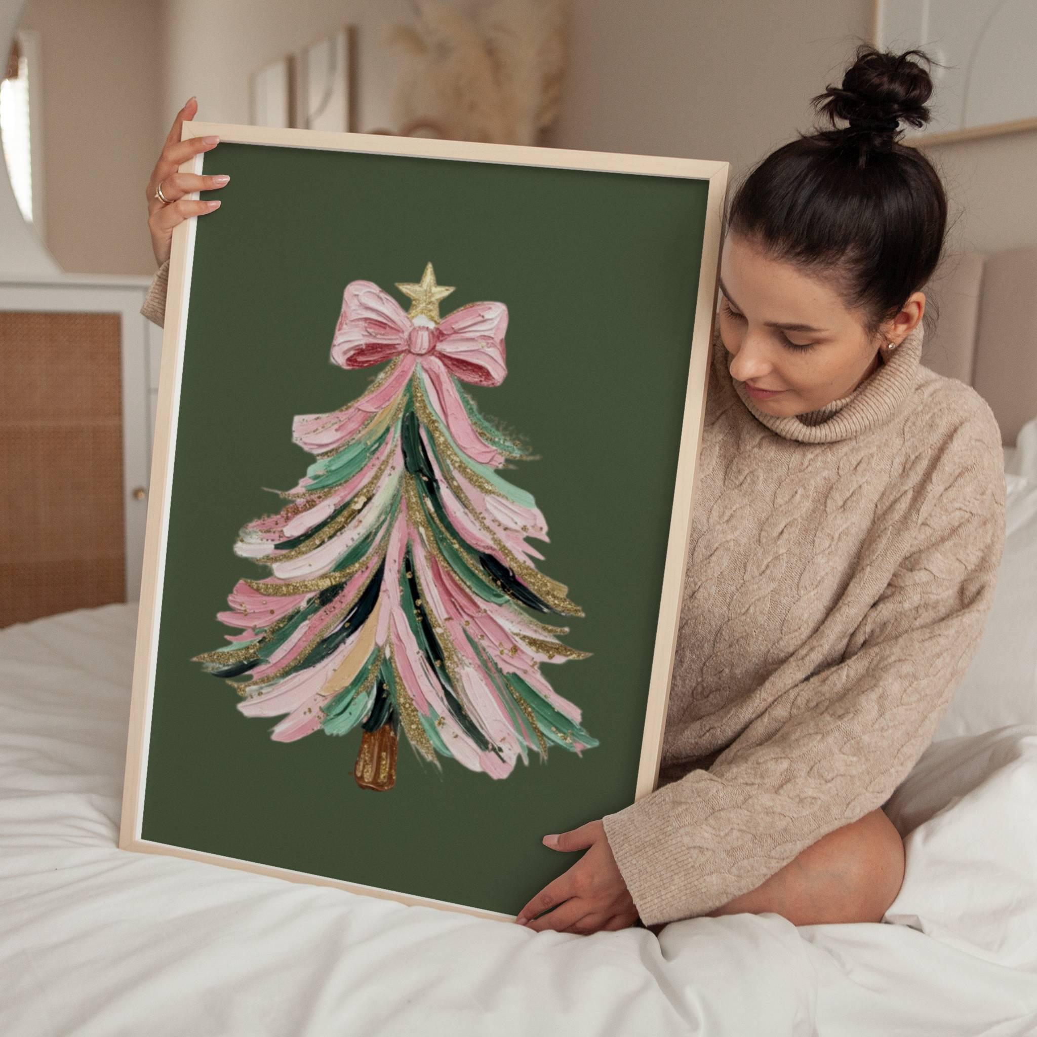 Christmas Tree Winter Art Print Christmas Gift Vintage Christmas Tree ...