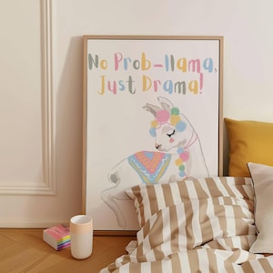 Llama Nursery Art Printable Farm Nursery Decor Llama Wall Art Llamas ...