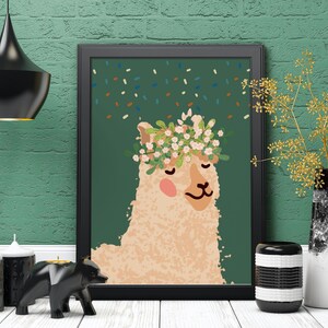 Set of 6 Alpacas, Alpaca Print, Nursery Wall Art, Digital Download ...