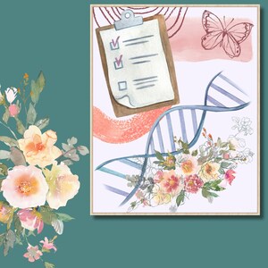 Science Wall Art Set, Chemistry Wall Arts, Biology Printable, Science ...