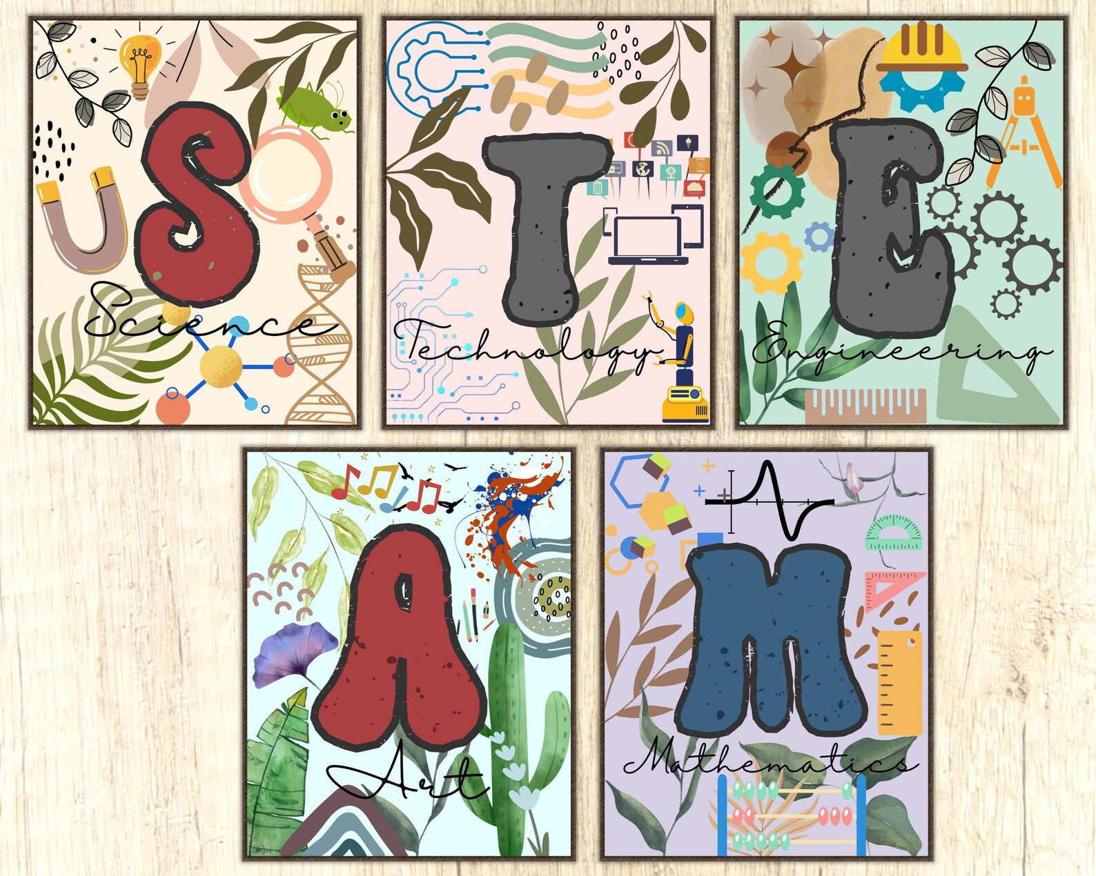 STEAM & STEM Posters for Science Technology Engineering Art - Etsy