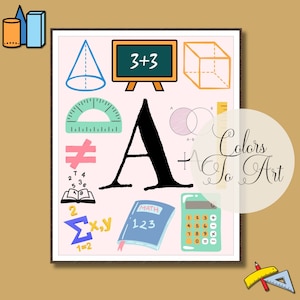 Math Printable Mathematics Printable Middle School Decor High School ...
