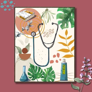 Nurse Office Decor Posters Boho Nurses Wall Art Desk Doctor Gift Nurse ...