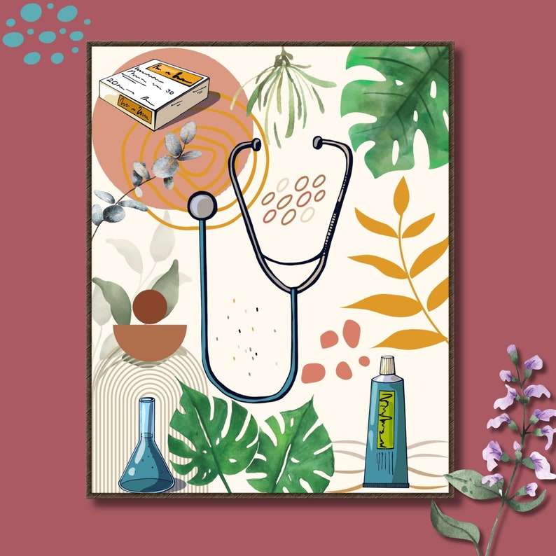 Nurse Office Decor Posters Boho Nurses Wall Art Desk Doctor Gift Nurse ...